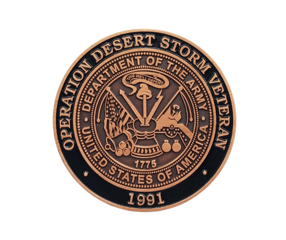 Army Operation Desert Storm Veteran Coin – National Desert Storm ...