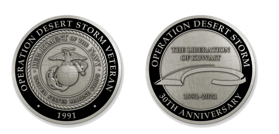 Operation Desert Storm 30th Anniversary Coin (U.S. Marines) (FINAL Inv ...